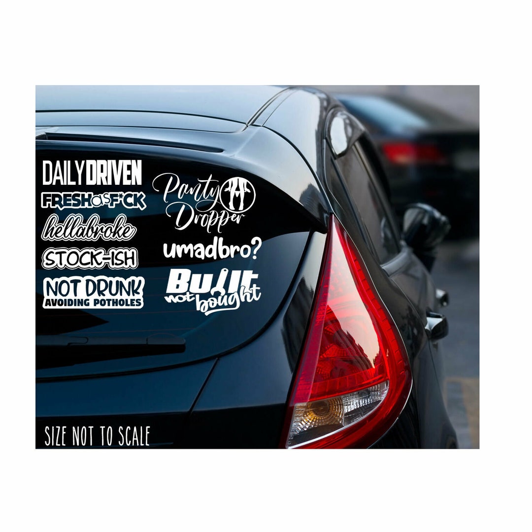 8 Pack JDM Sticker Decal Car Window Stickers 8