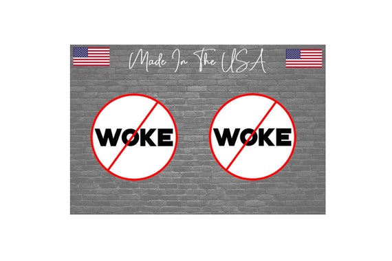 X2 Anti Woke Sticker Decal Go Woke Stay Broke Sticker Decal - Etsy