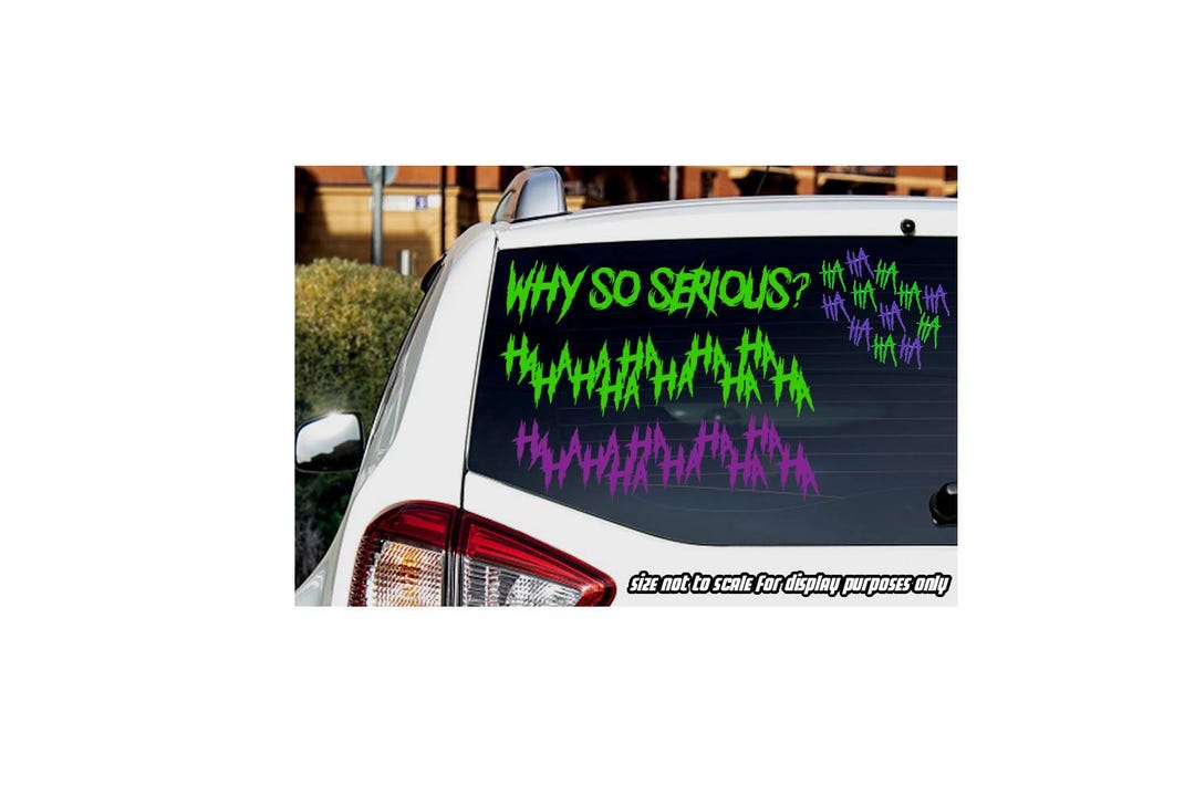 Joker 4 Pack Sticker Decal - Joker Art Why so Serious Car Truck SUV Lot ...