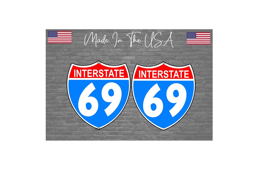 X2 Interstate 69 Sticker Decal - Funny JDM Hard Hat - Choose Size - Etsy