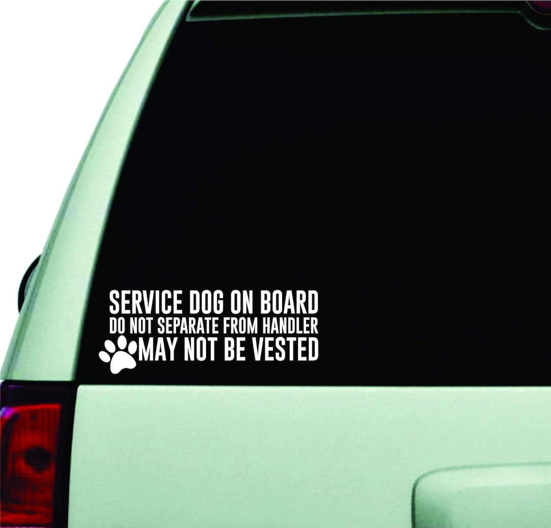 Service Dog on Board Wall Decal Sticker Vinyl Car Truck Window JDM ...