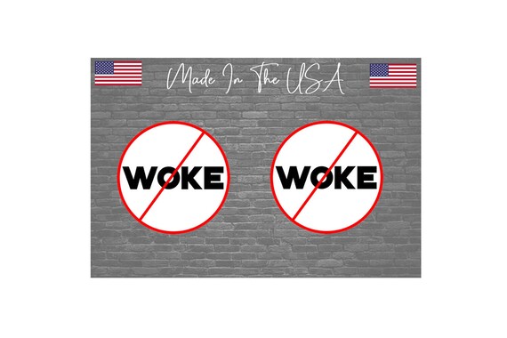 X2 Anti Woke Sticker Decal Go Woke Stay Broke Sticker Decal | Etsy