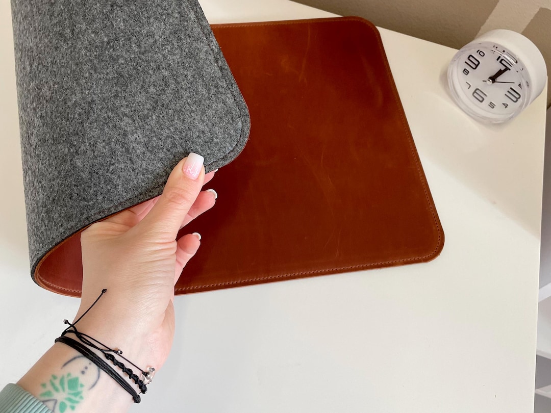 Crazy Horse Leather Desk Mat: Office Table Protector Pad - Etsy