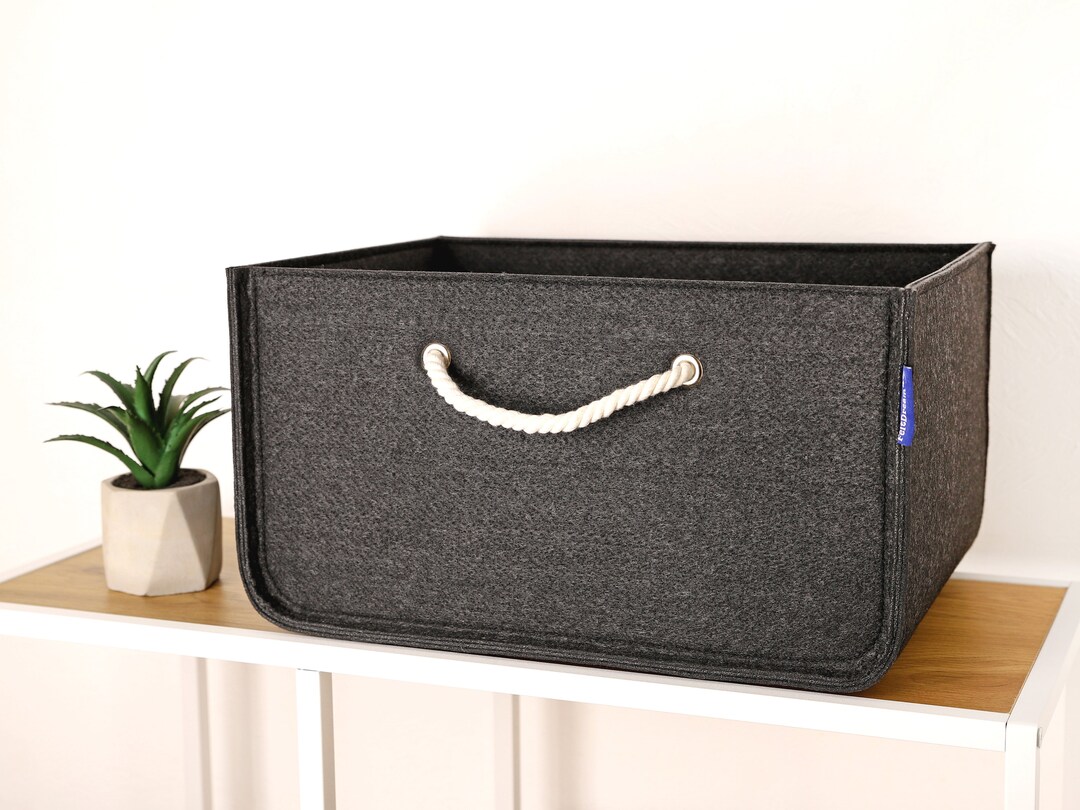 Felt Storage Box / Felt Storage Basket / Flat Storage Basket / Clothes ...
