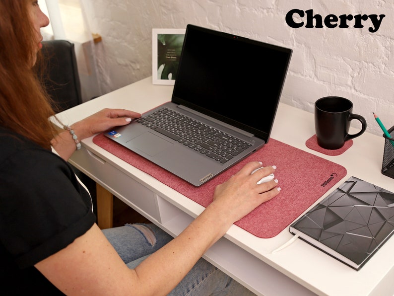 Felt Desk Mat, Keyboard Mat, Office Desk Accessories, Table Protector ...