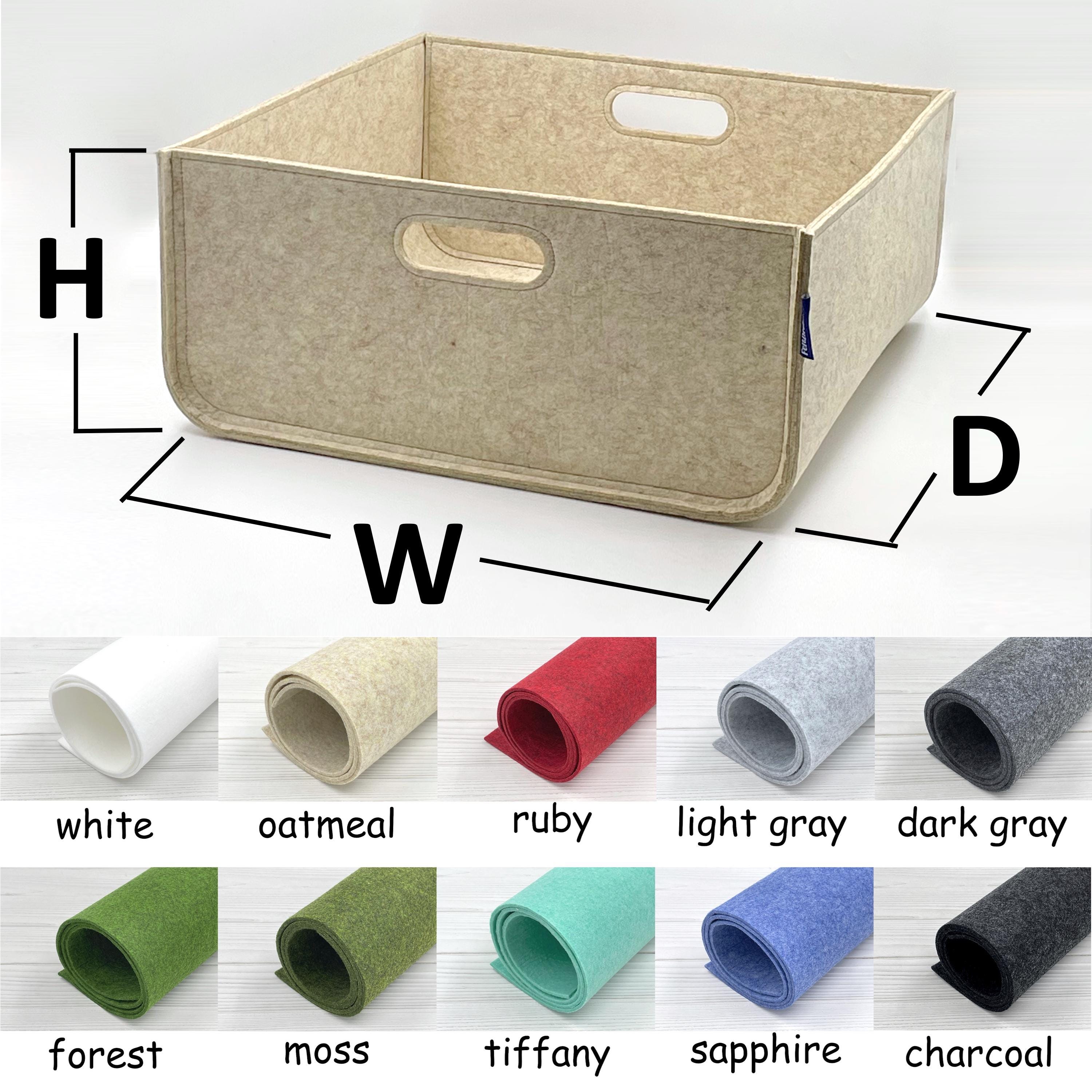 Felt Storage Box / Felt Storage Basket / Flat Felt Basket / Clothes ...