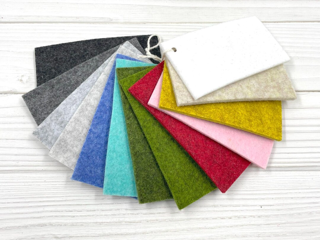 3mm Colored Felt Samples: 2x4" Craft Supply Set - Etsy