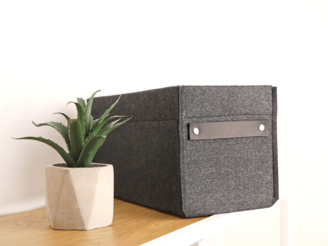 Felt Storage Basket / Felt Storage Box/ Flat Felt Basket / Clothes ...