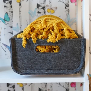 Felt Storage Box / Felt Storage Basket / Long Strong Storage Basket ...
