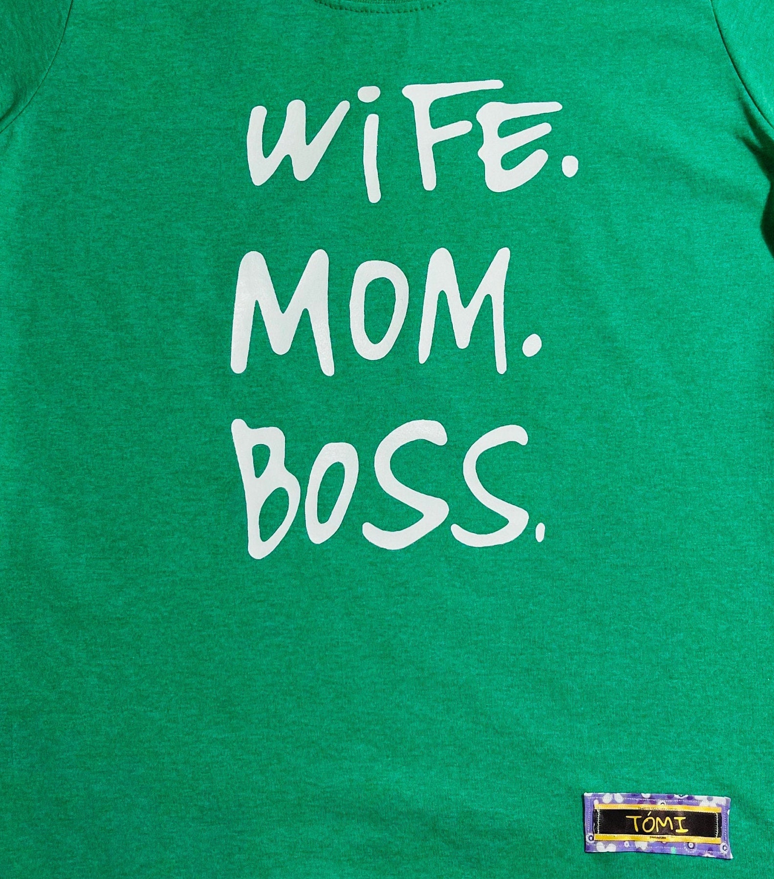 Wife Mom Boss Tshirt Various Green Black Etsy