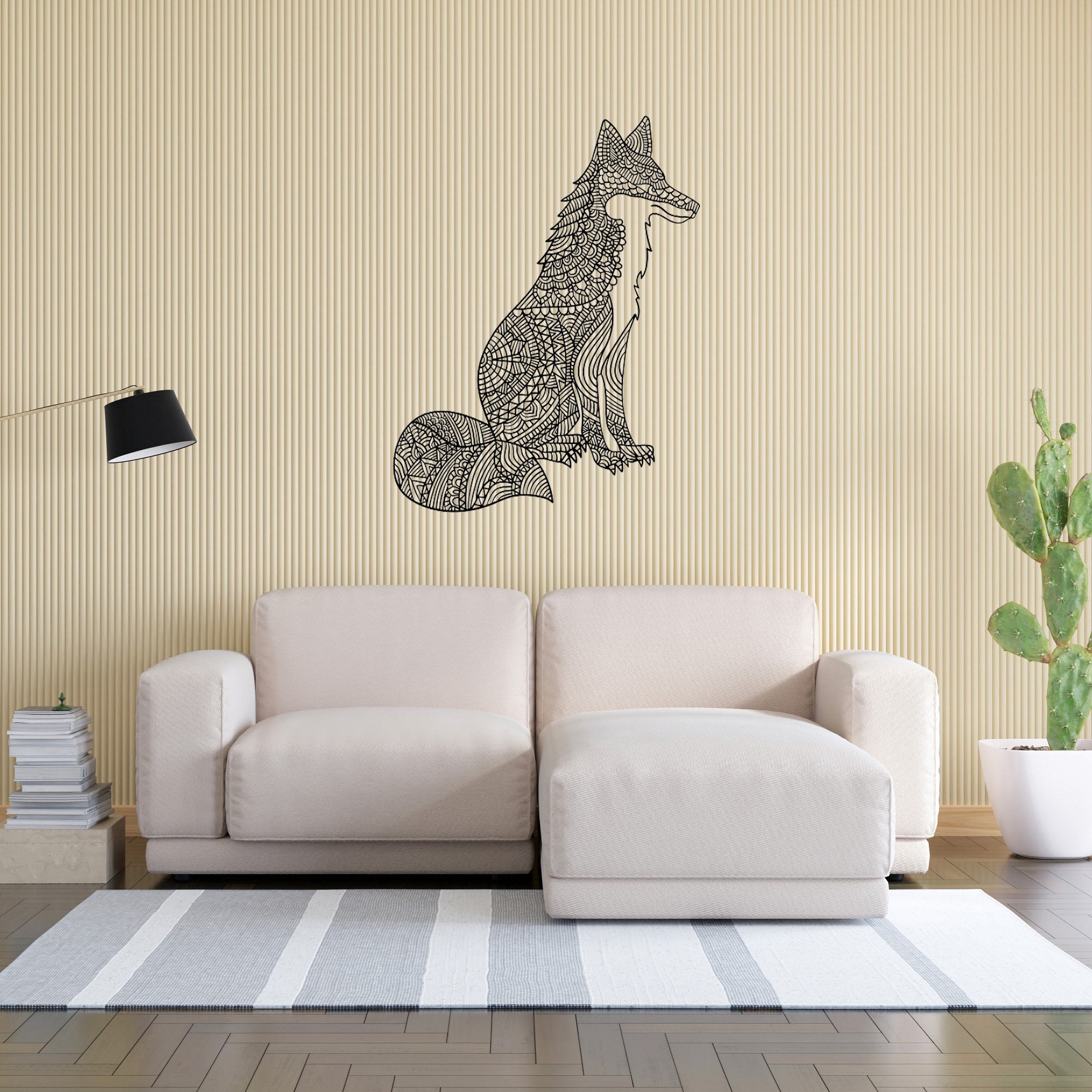 Fox Metal Wall Art Metal Fox Decor Fox Wall Hanging Living - Etsy