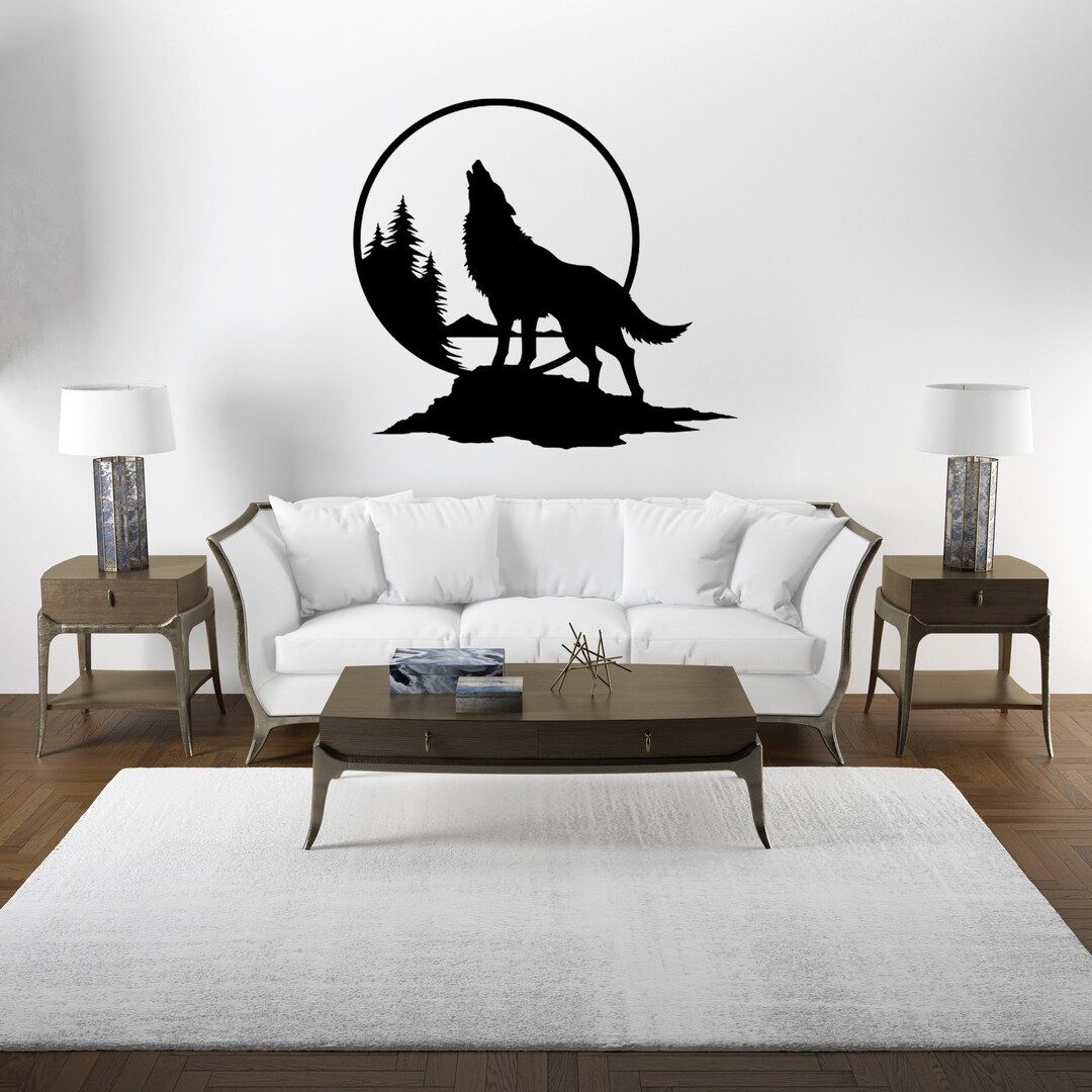 Metal Wolf Wall Art Wolf Wall Decor Wolf Art Wolf Wall - Etsy