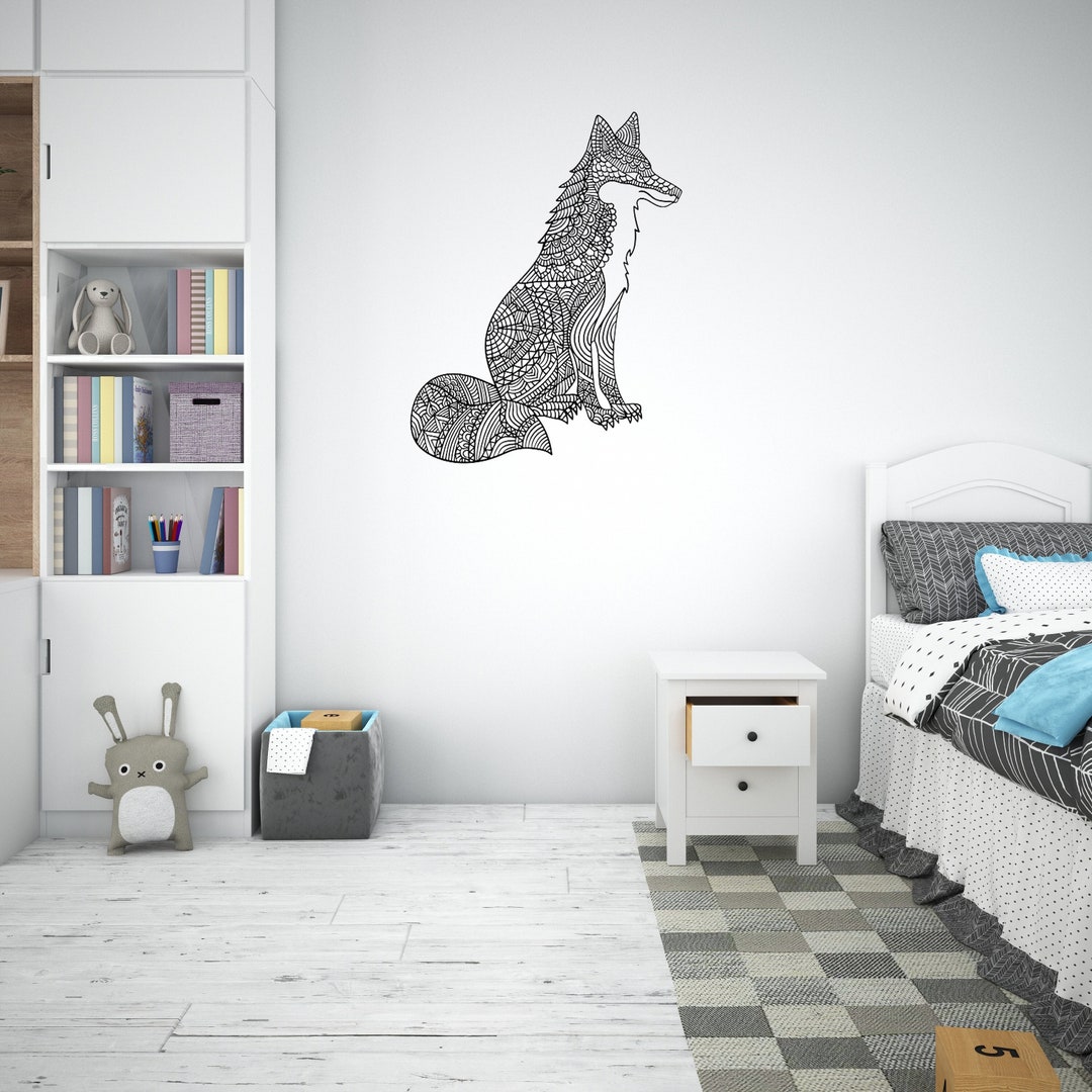 Fox Metal Wall Art Metal Fox Decor Fox Wall Hanging Living - Etsy