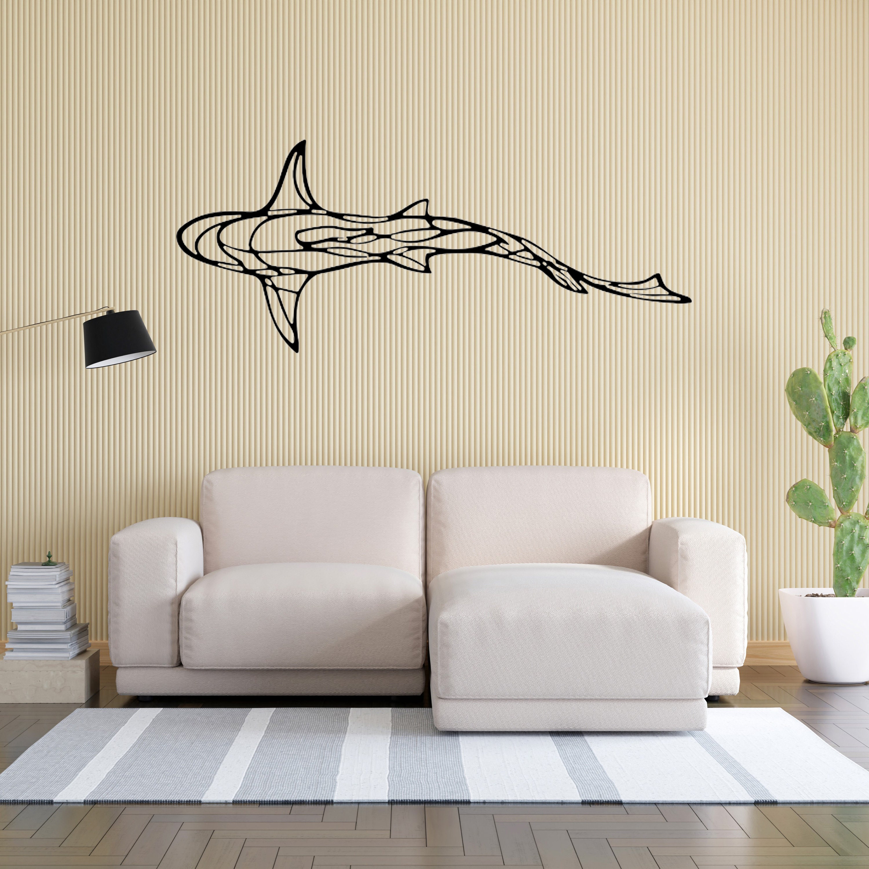 Shark Metal Wall Decor Housewarming Gift Office Modern Wall - Etsy