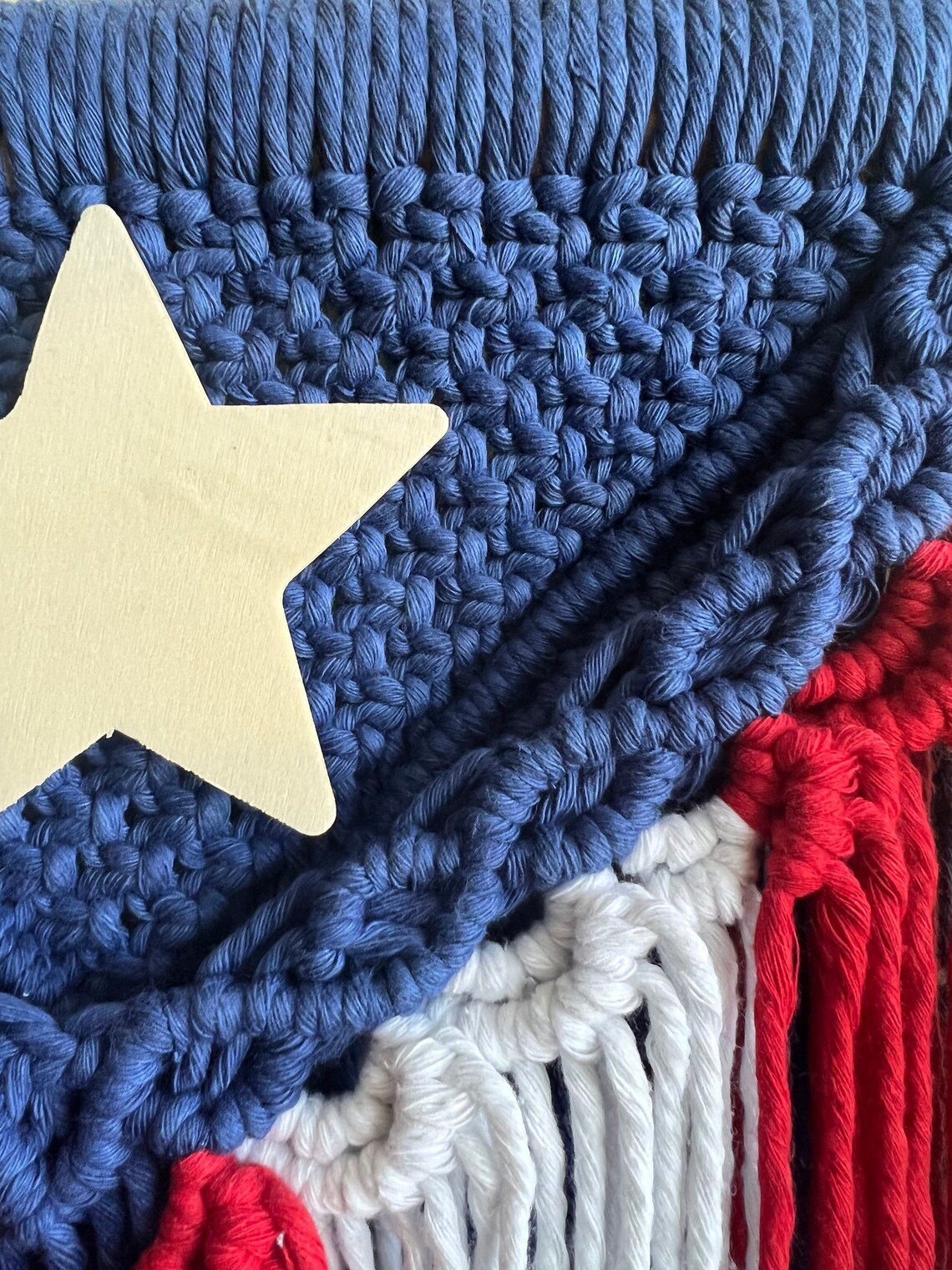 Macrame Puerto Rican Flag - Etsy