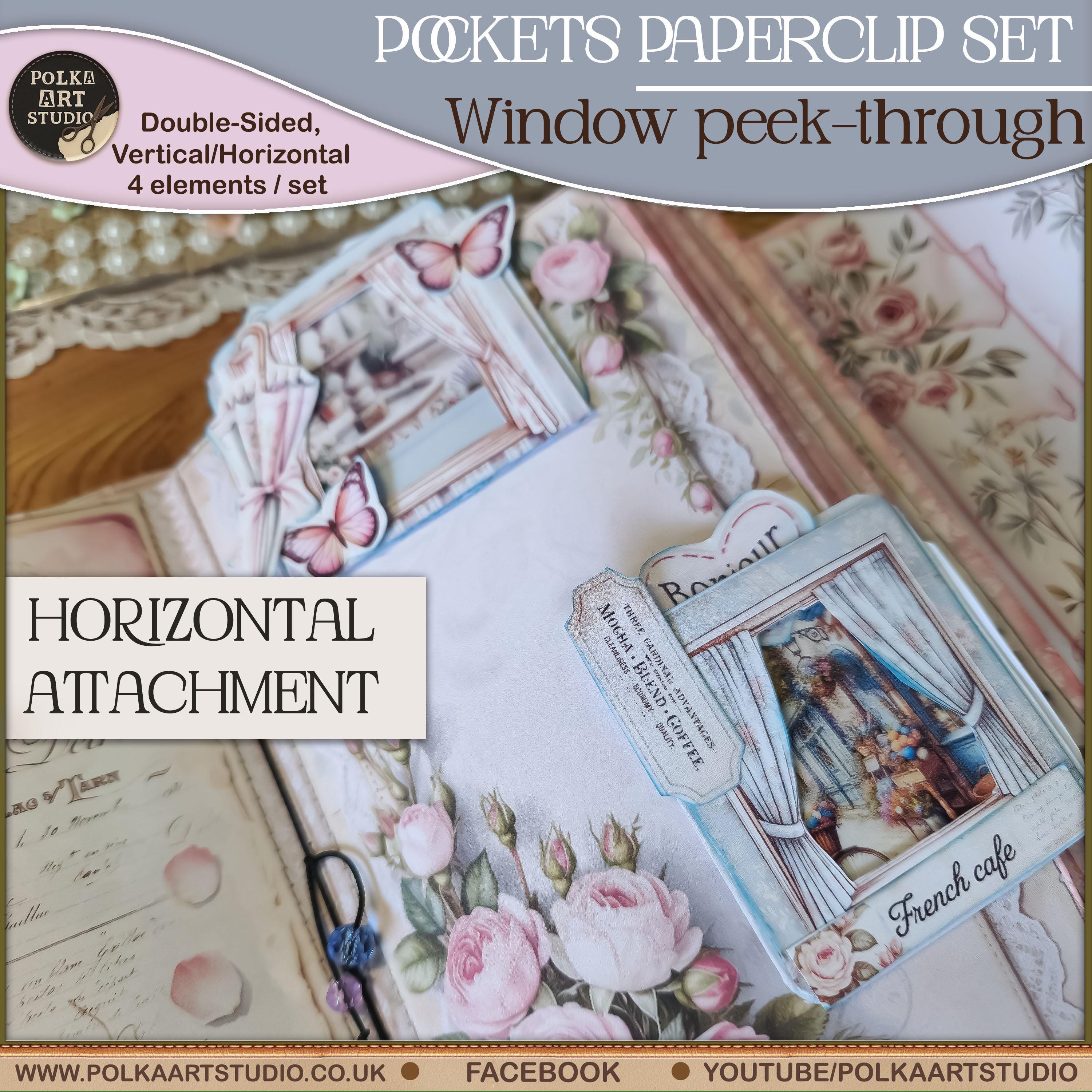 Shabby Chic French Café Paperclip Pockets: Junk Journal Ephemera ...