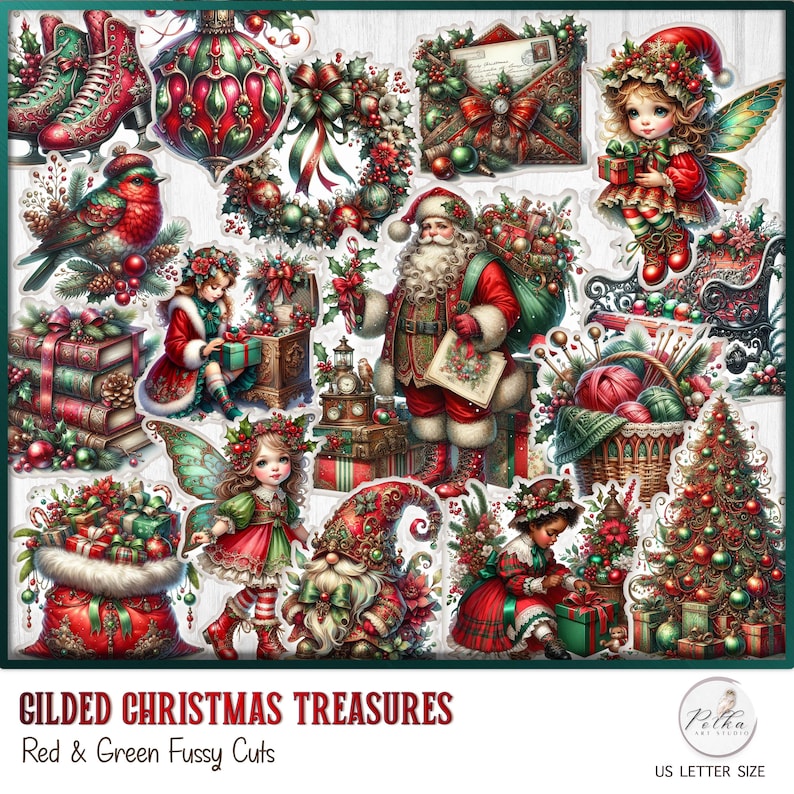 Christmas Fussy Cuts: Vintage Victorian Ephemera Stickers (digital ...