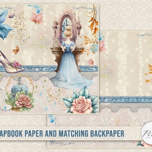 Digital Scrapbook Paper, Vintage Fairy Tale Scrapbooking Paper ...