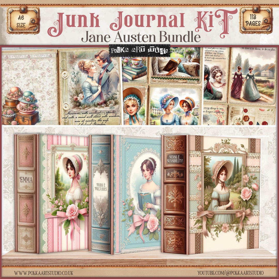 Jane Austen Mini Journal Bundle: Regency Ephemera (digital Download) - Etsy