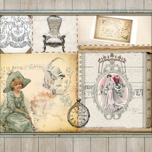 Scrapbooking Paper Kit "timeless Vintage" Decorative Vintage Pages ...