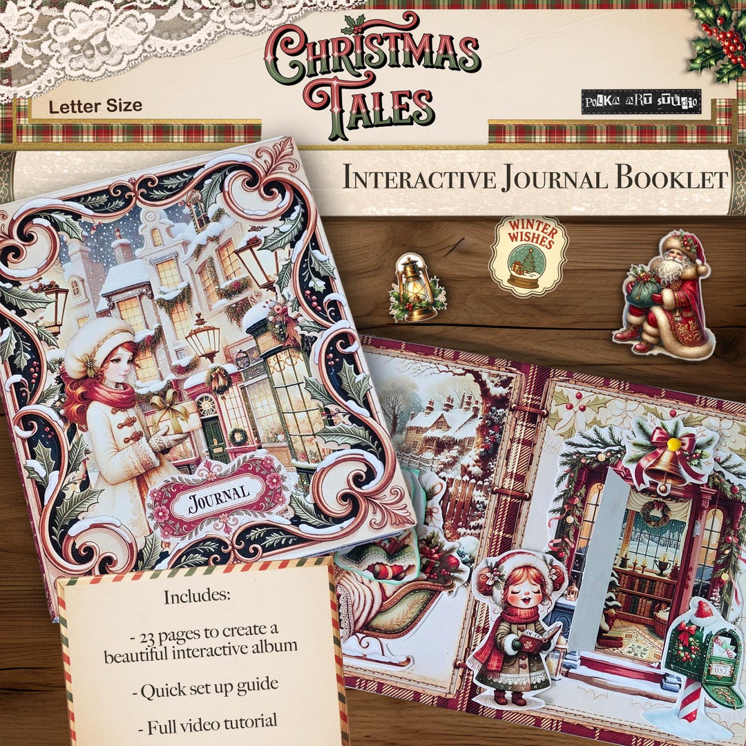 Digital Journal Kit, Winter, Christmas Interactive Booklet Printable ...