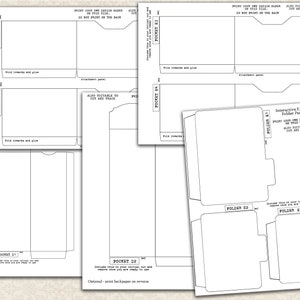 Junk Journal Folio Template: Trifold Booklet Outline (digital Download ...