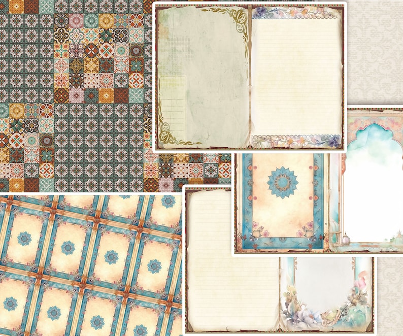 Arabian Nights Junk Journal Kit: Aladdin Oriental Fantasy (digital ...