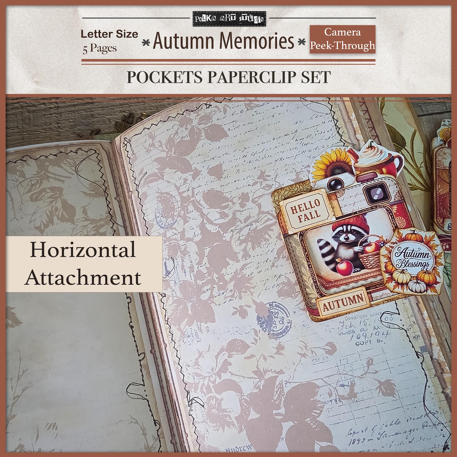Autumn Digital Junk Journal Ephemera | Hidden Paperclips Journaling ...
