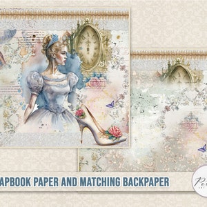 Digital Scrapbook Paper, Vintage Fairy Tale Scrapbooking Paper ...