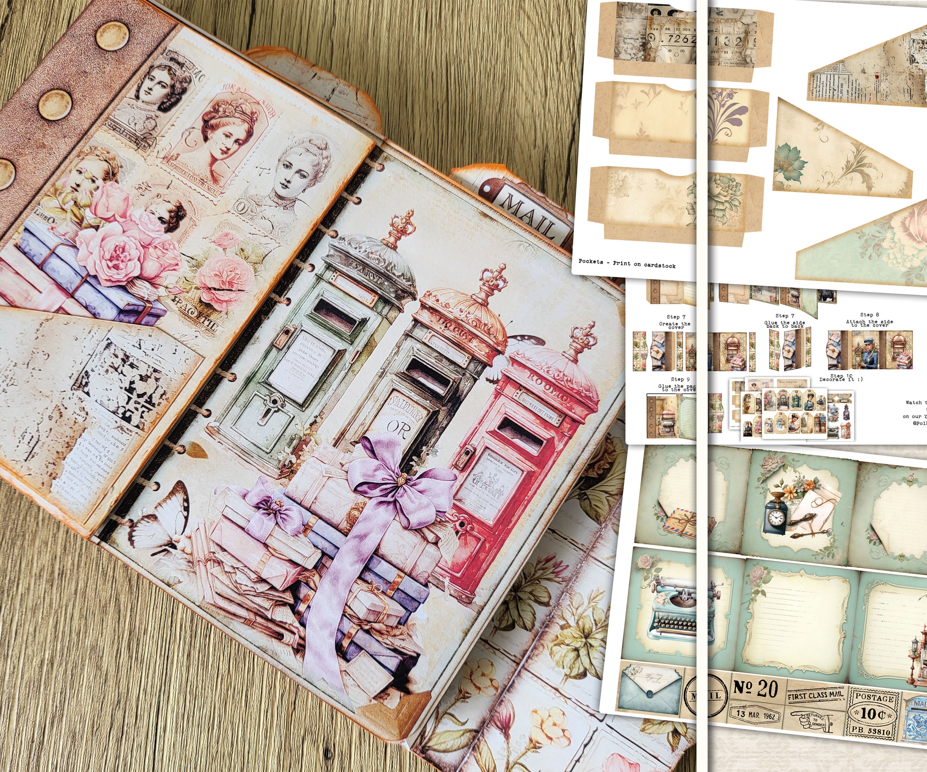 Victorian Post Office Booklet: Printable Mail Ephemera (digital ...