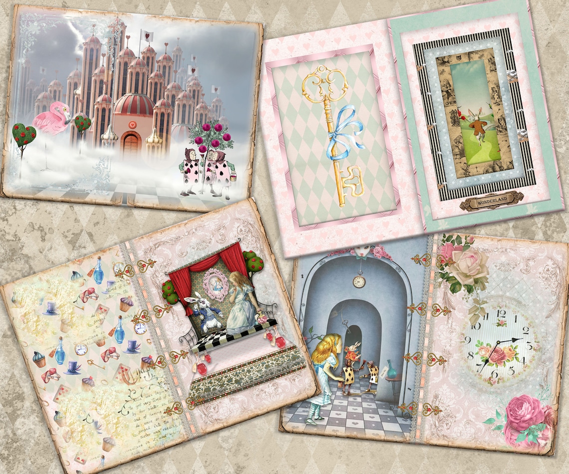 Junk Journal simply Alice Journaling Kit / - Etsy