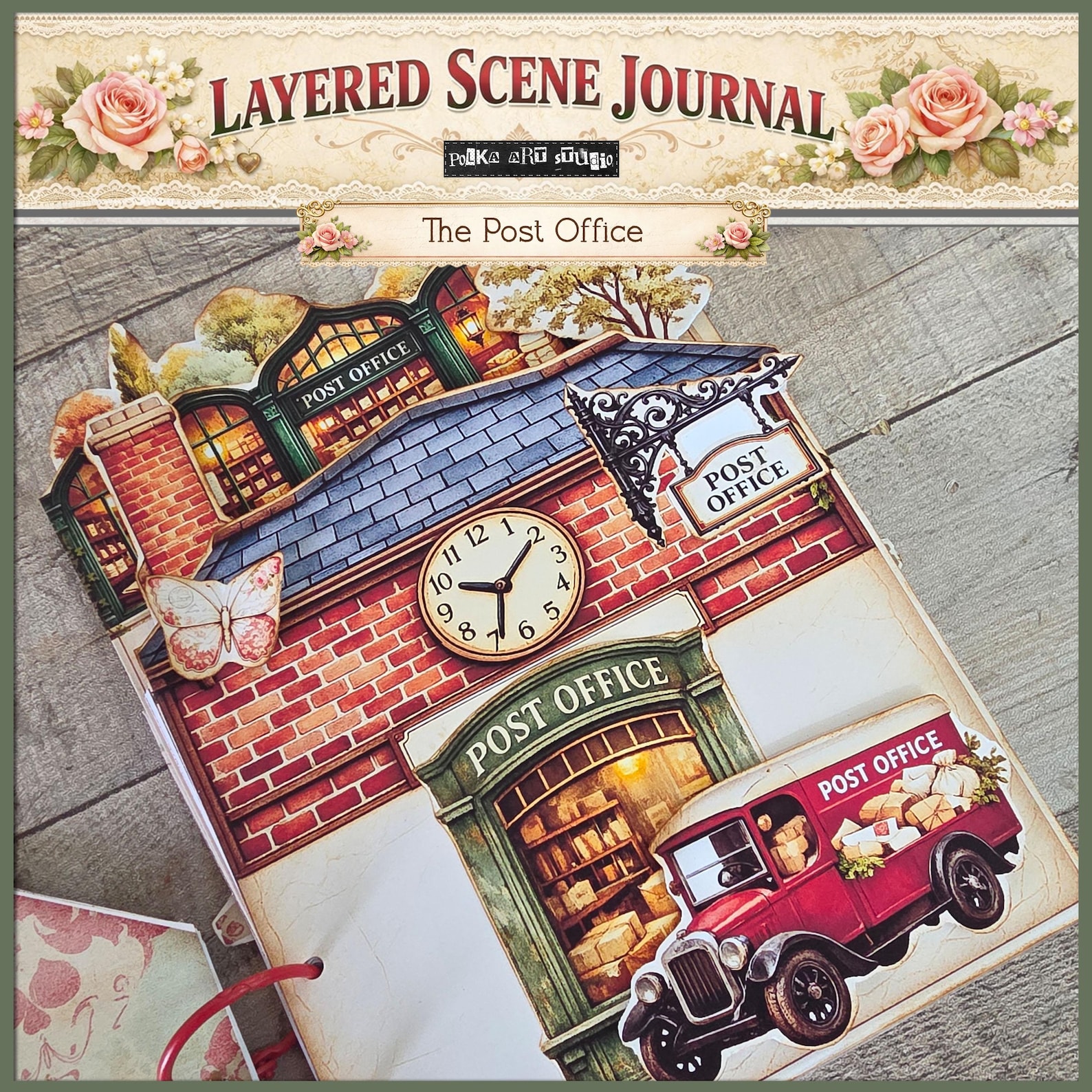 Post Office Layered Scene Journal Kit | Printable Journaling Project ...