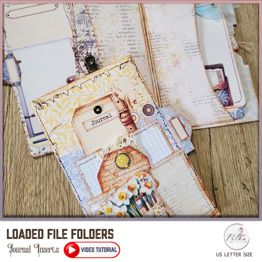 Digital Junk Journal File Folder Inserts: Paper Craft Project (digital Download) - Etsy