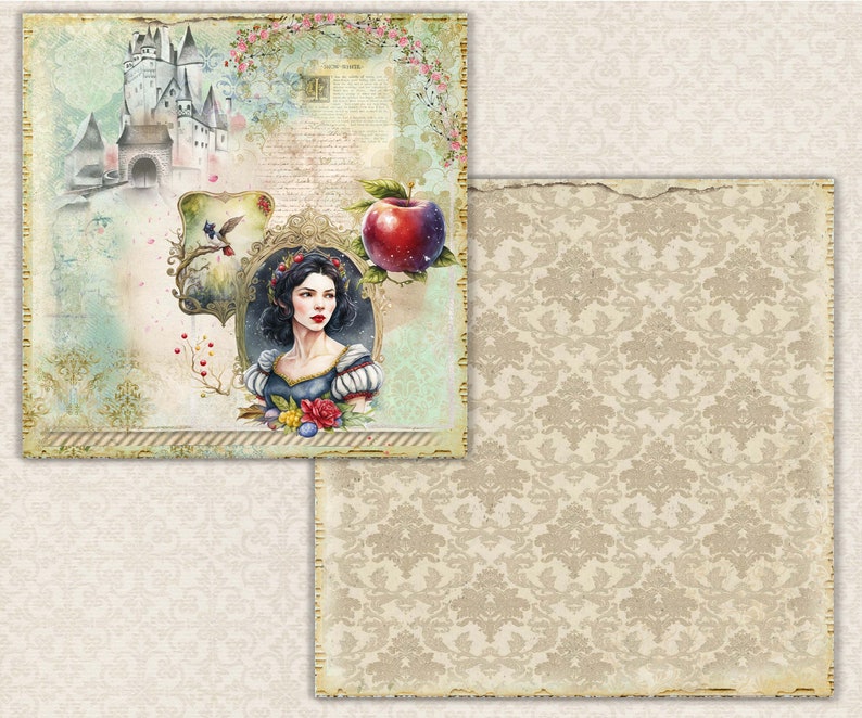 Digital Scrapbook Paper Vol. 2 Vintage Fairy Tale - Etsy