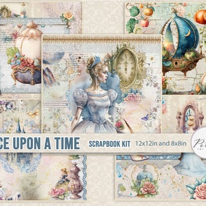 Digital Scrapbook Paper, Vintage Fairy Tale Scrapbooking Paper ...