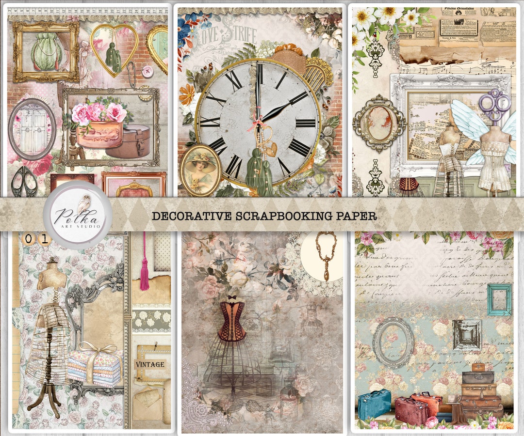 Decorative Scrapbook Paper Grace Collection Vol. 1- Junk Journals ...