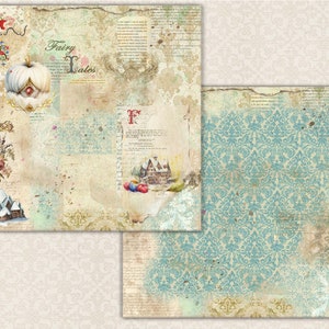 Digital Scrapbook Paper, Vol. 2 Vintage Fairy Tale Scrapbooking Paper ...