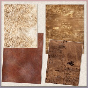 Digital Junk Journal Printable Leather Paper, Vintage Grungy Leather ...