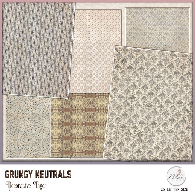 Neutral Junk Journal Kit: Vintage Collage Paper (digital Download) - Etsy