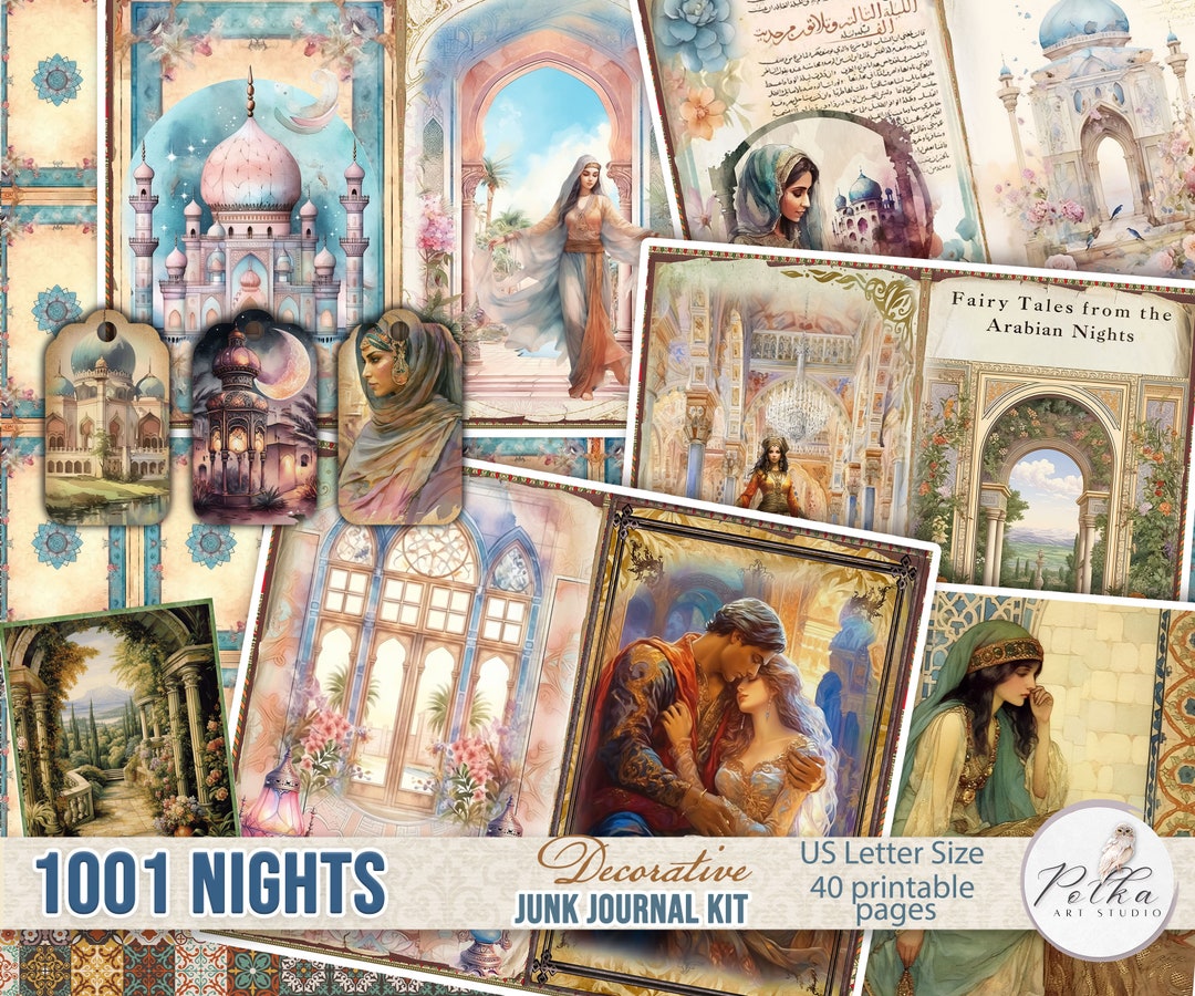 Arabian Nights Junk Journal Kit: Aladdin Oriental Fantasy (digital ...