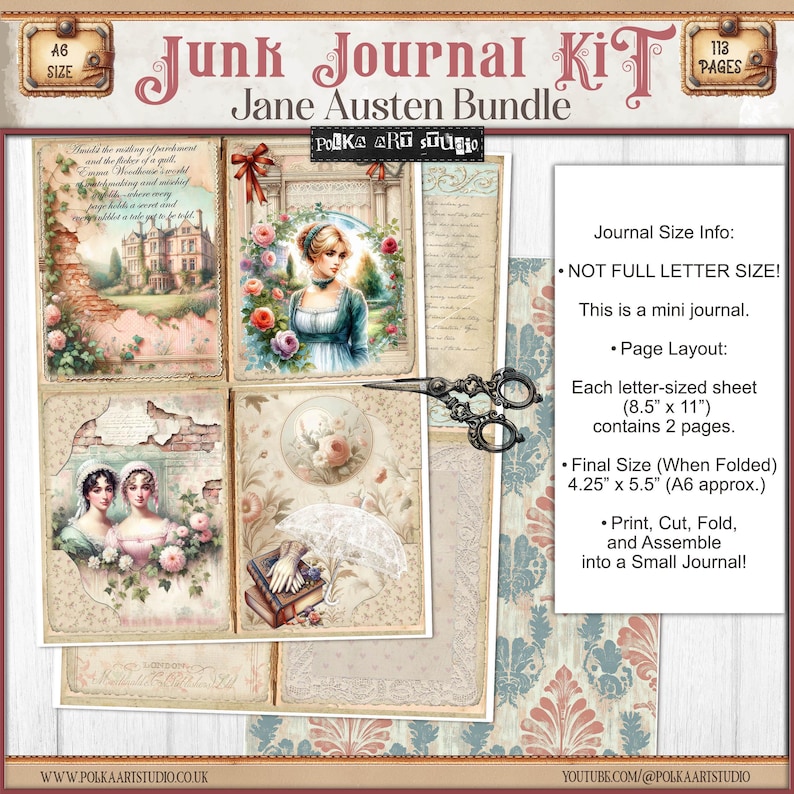 Jane Austen Mini Journal Bundle: Regency Ephemera (digital Download) - Etsy