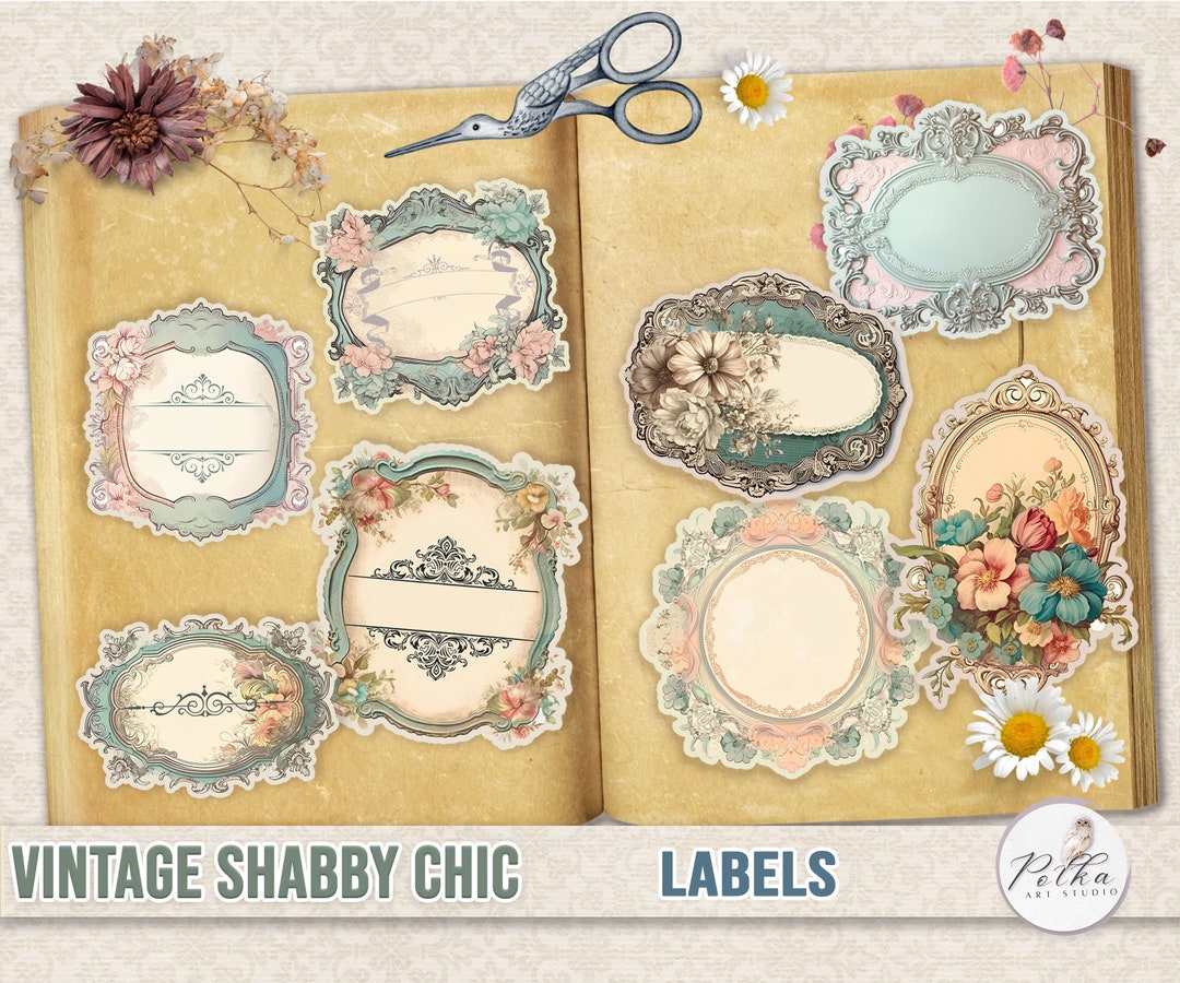 Vintage Shabby Chic Labels & Tags: Floral Ephemera (printable Digital ...