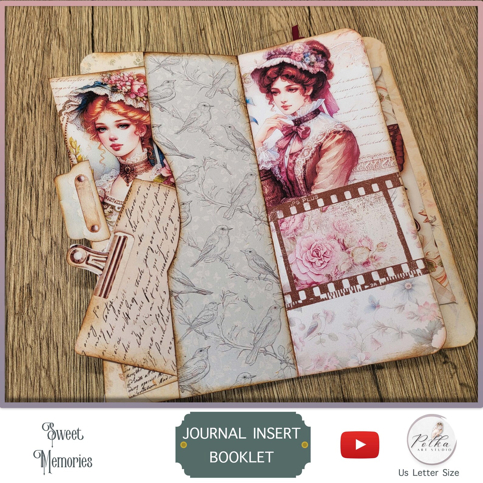 Junk Journal Insert Booklet: Printable Paper Craft Project (digital ...