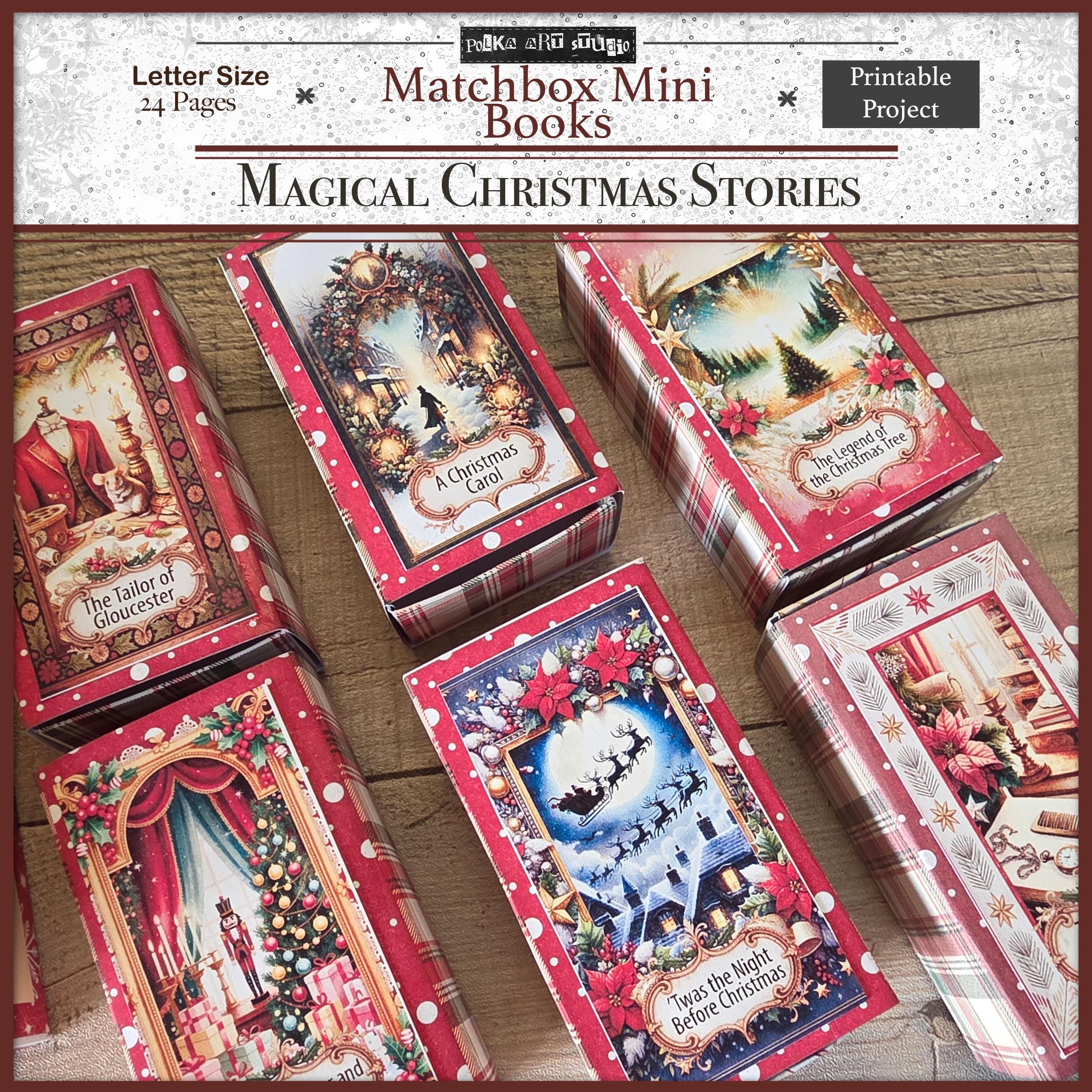 Digital Junk Journal Project Kit - Matchbox Mini Books, Christmas ...