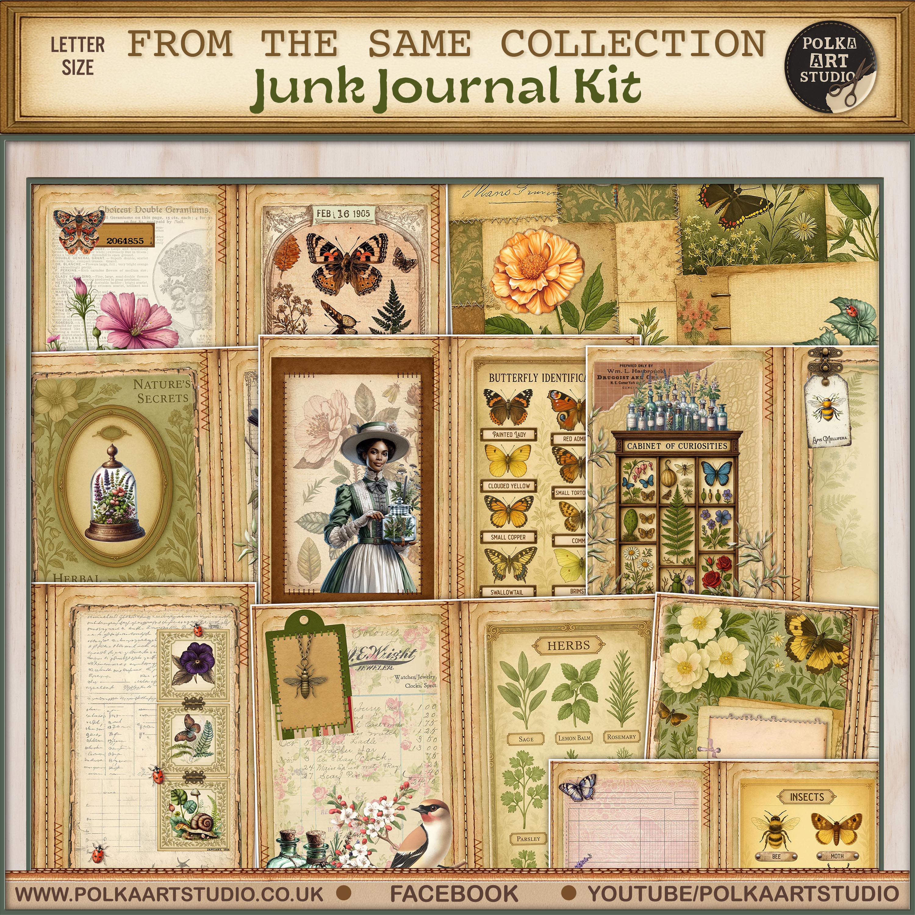 Botanical Junk Journal Kit: Flora & Fauna Ephemera (digital Download ...