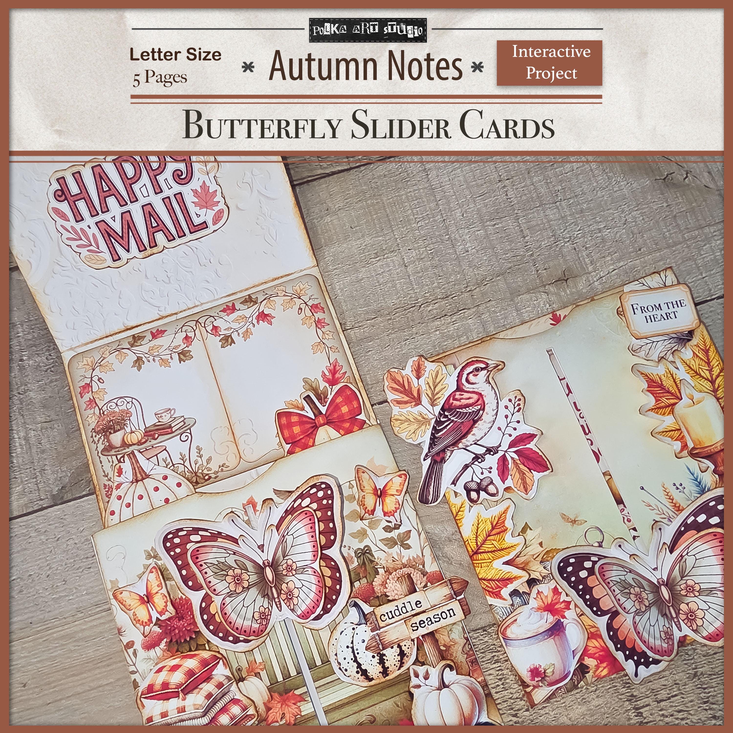 Vintage Fall Ephemera Junk Journal Kit | Interactive Slider Card ...
