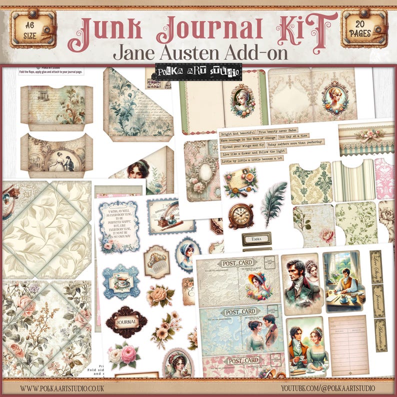 Regency Ephemera: Jane Austen Journal Kit Add-on (digital Download) - Etsy