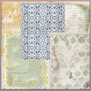 Digital Floral Junk Journal Decorative Paper Set, Decorative Printable ...