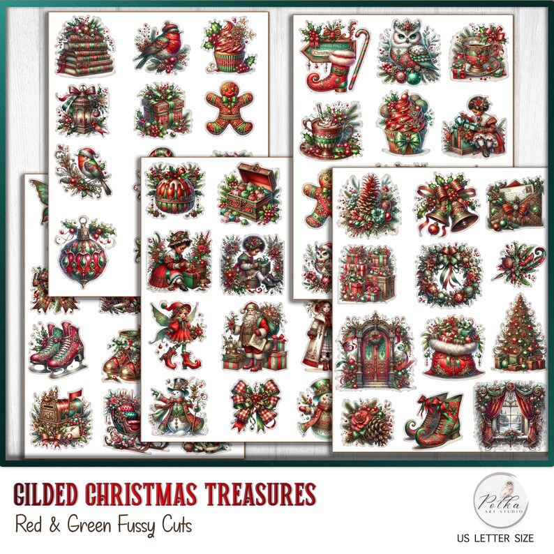 Christmas Fussy Cuts: Vintage Victorian Ephemera Stickers (digital ...