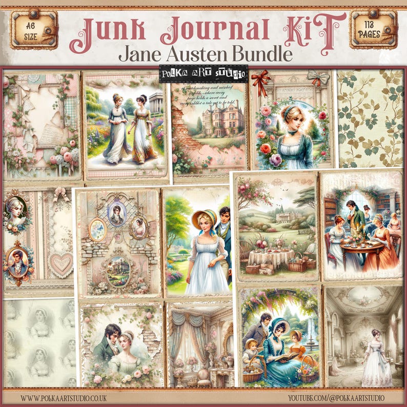 Jane Austen Mini Journal Bundle: Regency Ephemera (digital Download) - Etsy